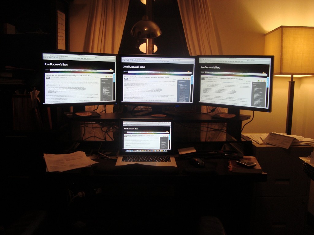 Josh Blackman » JoshBlogs Upgrades: Check out my new 4 Monitor Display